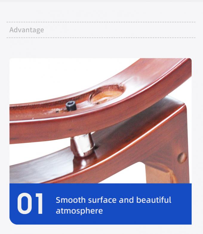 Standard Office Chair Arm Rest Replacement Reddish Brown Solid Wood Armrest